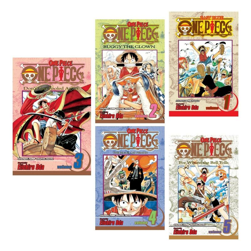 One Piece 1 – Vol 1 – 5 Collection Set East Blue and Baroque Works ...