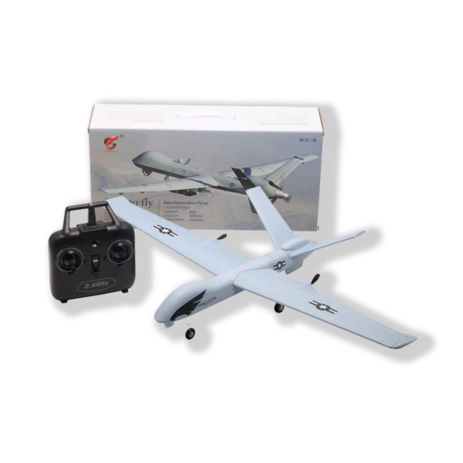 Advanced Hobby RC Predator Aircraft – 2.4Ghz 2 Channels, DIY Model ...